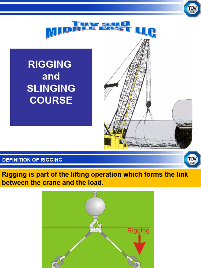 Basic Rigging and Slinging (Slide Show) Update DECEMBER 2009 | PDF | Rope | Wire