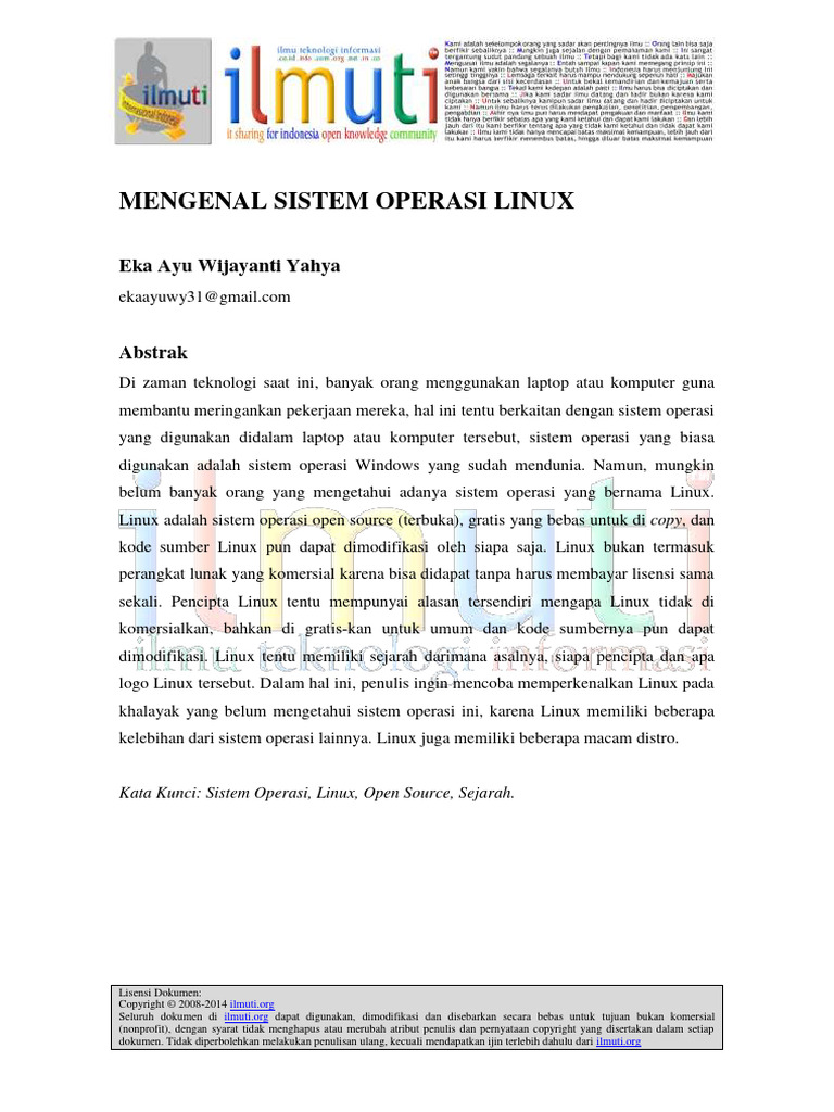 Mengenal Sistem Operasi Linux | PDF