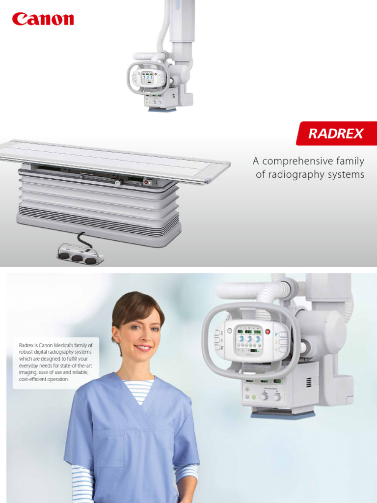 Canon Radrex Digital Radiography Systems | PDF | Radiography | Vacuum Tube