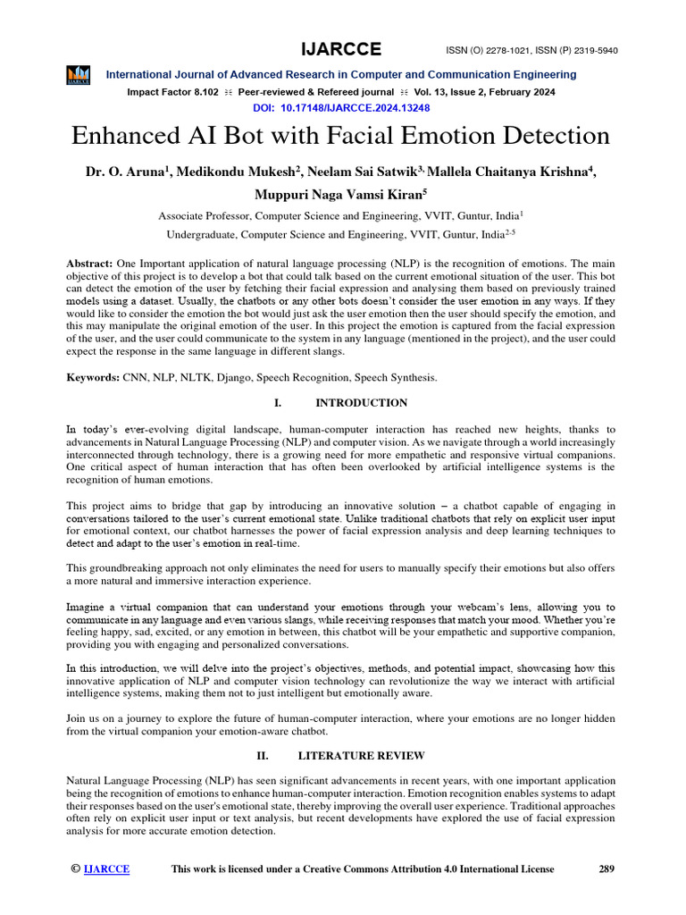 IJARCCE.2024.13248 | PDF | Computing | Artificial Intelligence