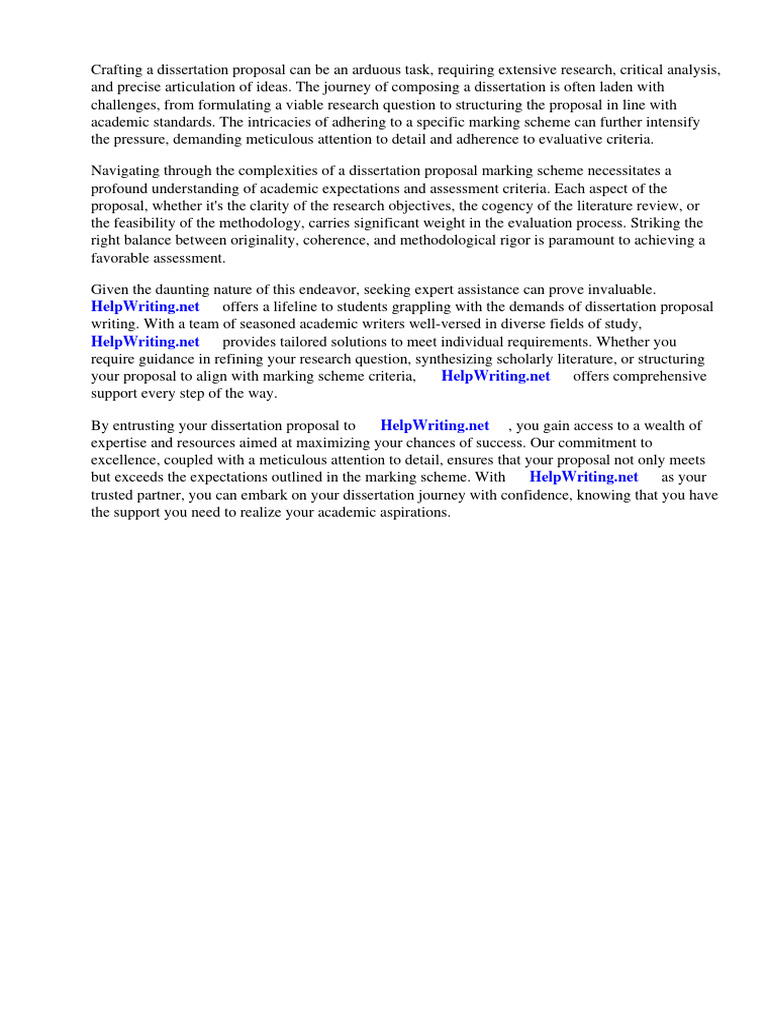 Dissertation Proposal Marking Scheme | PDF | Thesis | Cyberwarfare