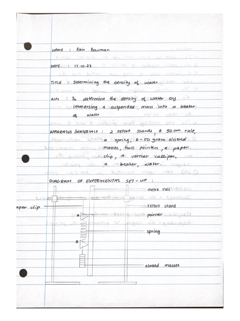 Density Of Water lab | PDF