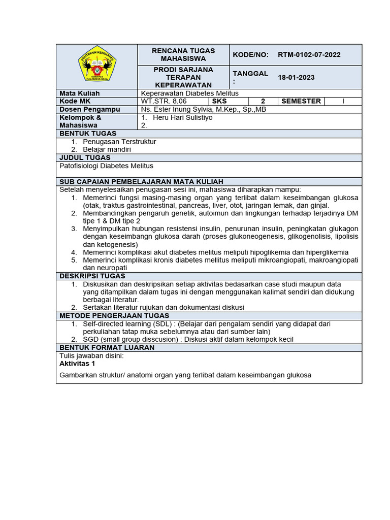 RTM 2 - Patofisiologi DM | PDF