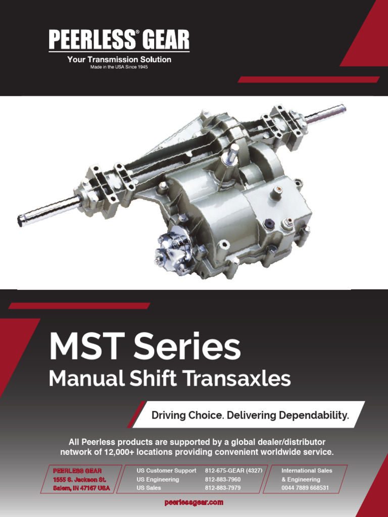 MST Series Manual Shift Transaxles | PDF | Gear | Manual Transmission