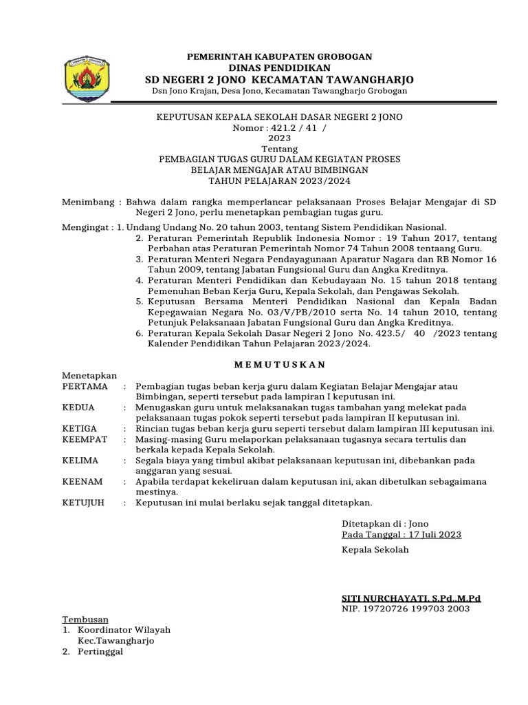 SK PBM 2023-2024-SMT 1 Jono 2 | PDF