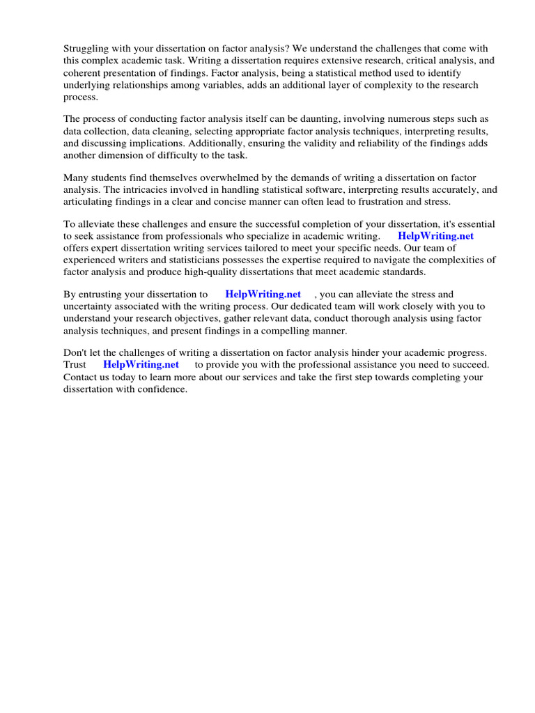 Dissertation Using Factor Analysis Pdf Factor Analysis Principal