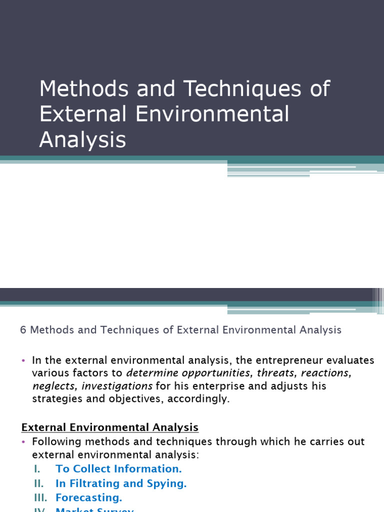 Methods, Techniques of External Envir Analysis | PDF | Swot Analysis ... Methods, Techniques of External Envir Analysis | PDF | Swot Analysis ...