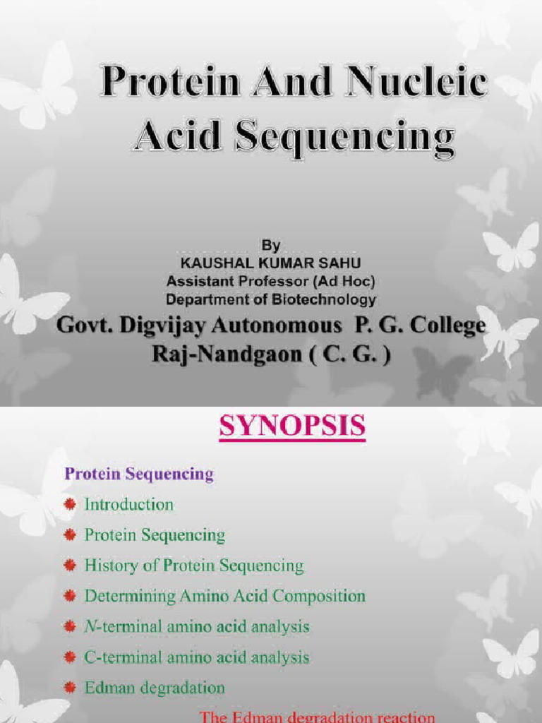 Protein and N.A Sequencing | PDF