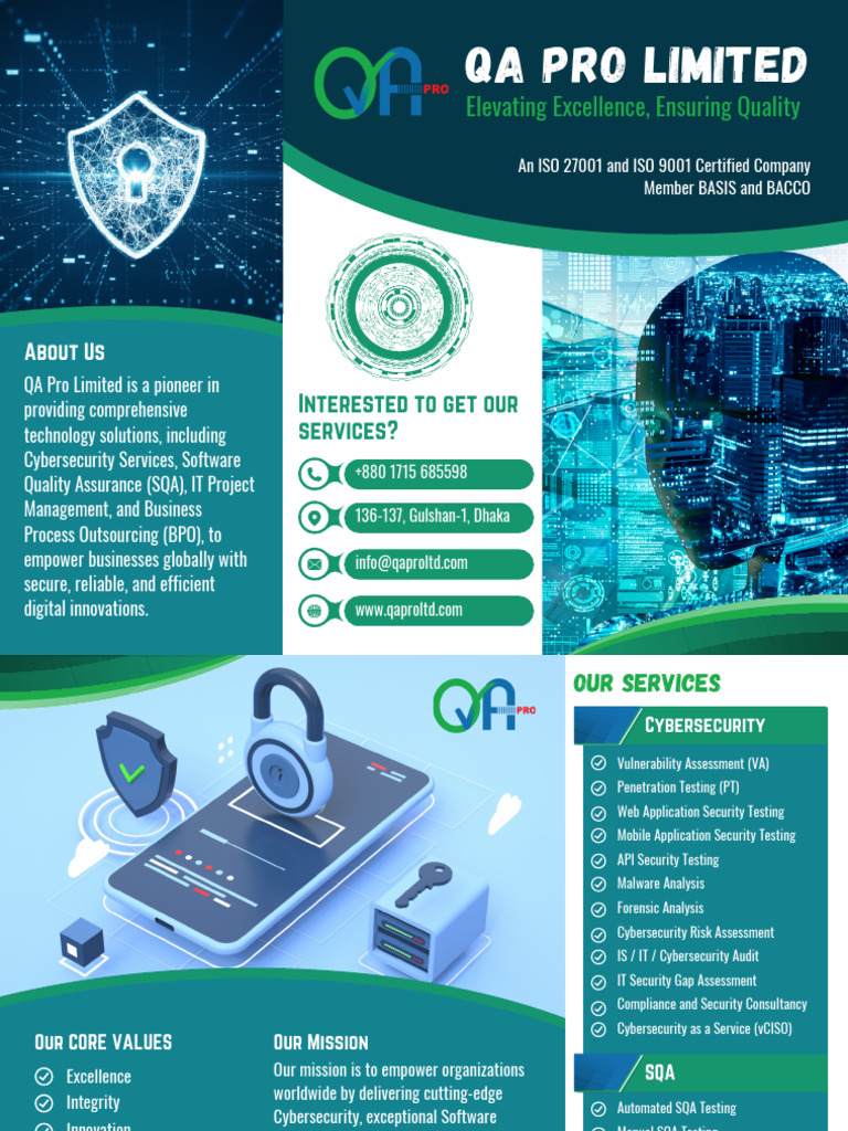 QA Pro Services - Brochure 01 | Download Free PDF | Computer Security | Security