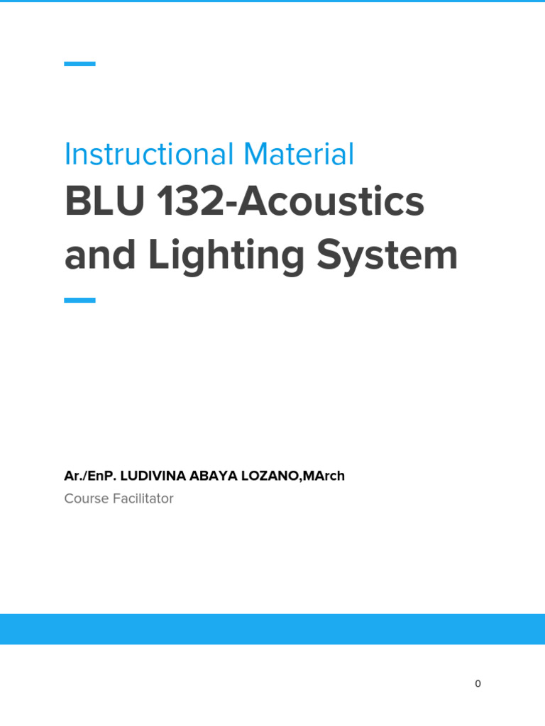 Blu 132 Im Lecture 1,2 &3 | PDF | Sound | Acoustics