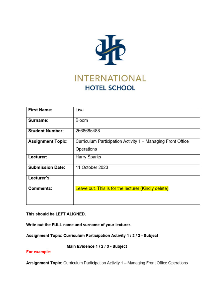 IHS Assignment Cover Page | PDF | Fair Use | Copyright
