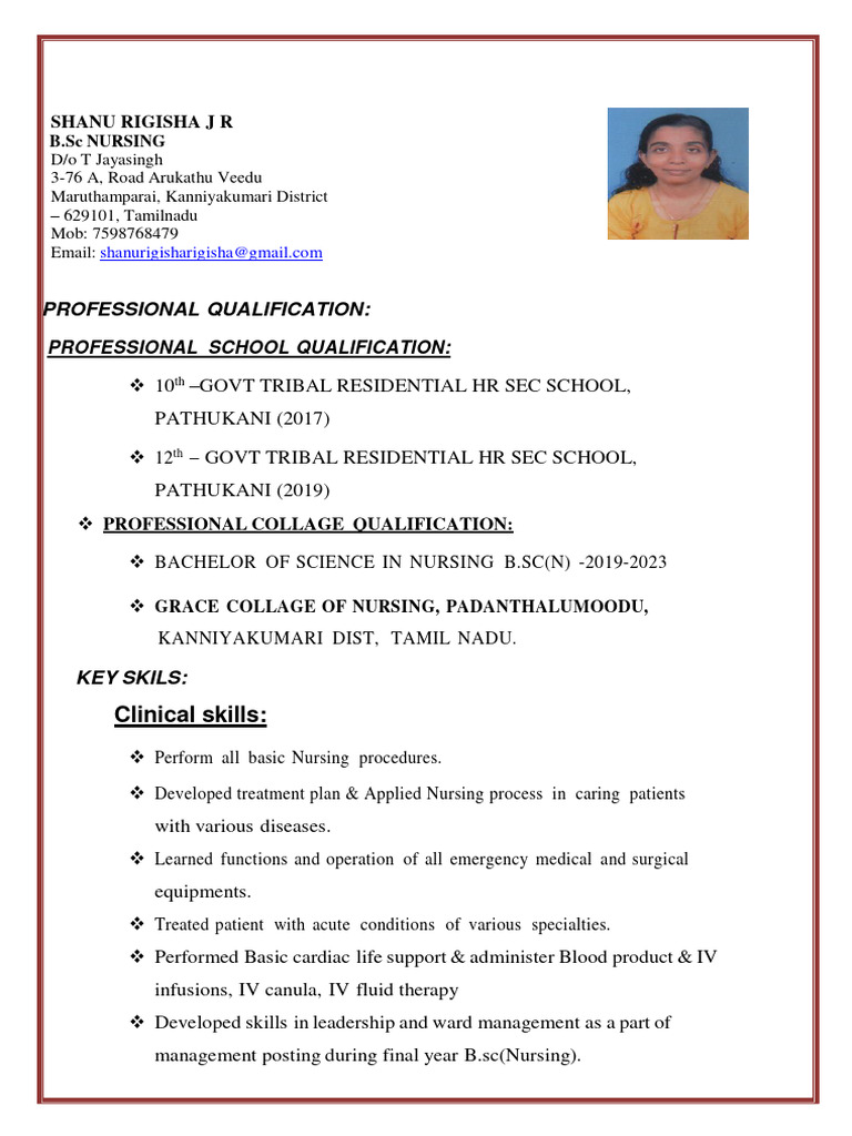 Biodata PDF | PDF | Nursing | Hospital