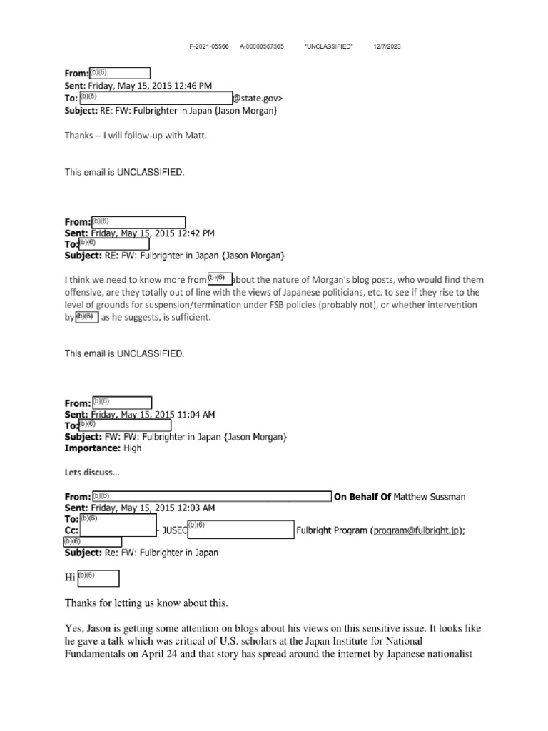 Jason Morgan FOIA Documents | PDF