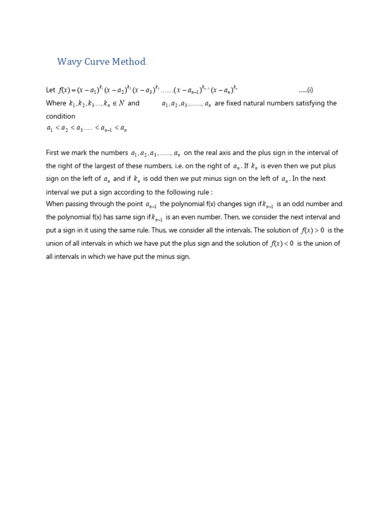 11 - JEE - Maths - Quadratic Equation - Wavy Curve Method | PDF | Teaching Methods & Materials | Art