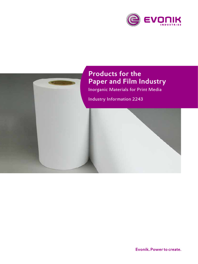 II 2243 Products For The Paper and Film Industry EN | PDF | Silicon ...