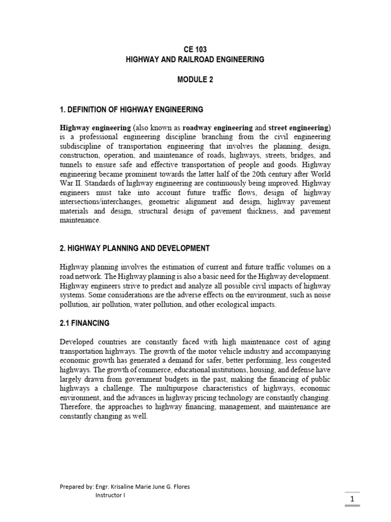 Module 2 Highway | PDF | Transport | Engineering
