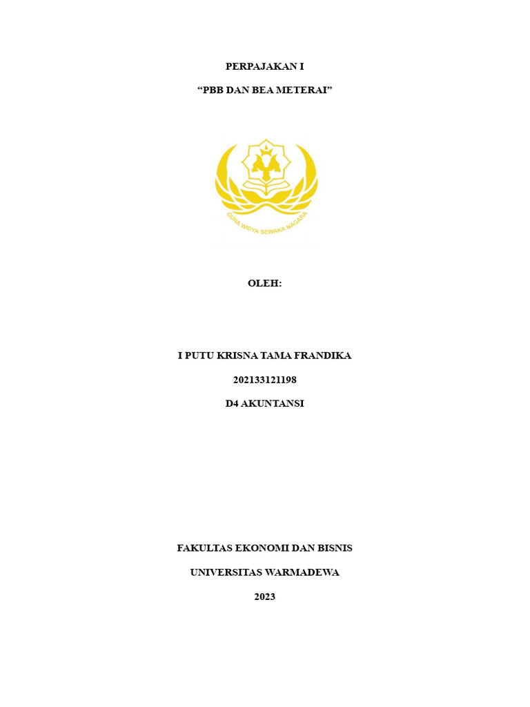 PBB Dan Bea Materai | PDF | Pengelolaan Keuangan & Uang
