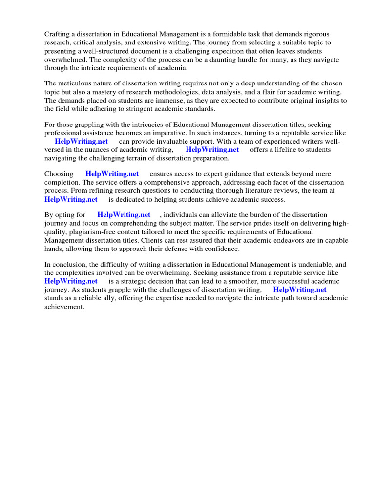 List of Dissertation Titles in Educational Management | PDF | Thesis ...