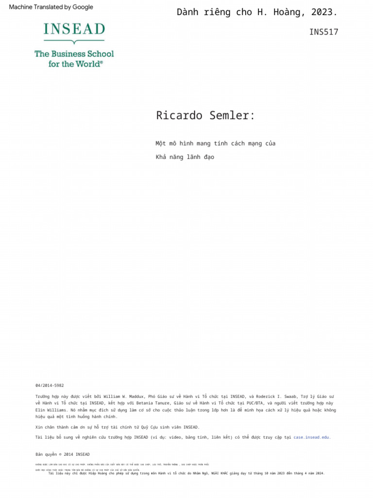 Ricardo Semler A Revolutionary Model of Leadership | PDF