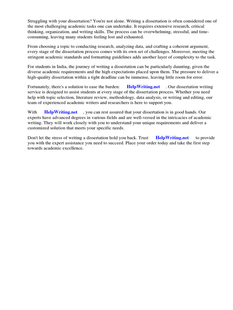 Dissertation Service India | PDF | Thesis | Artificial Intelligence