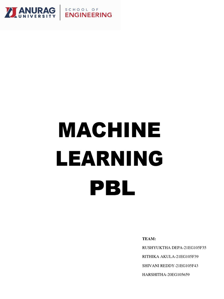 ML PBL | PDF | Project Based Learning | Learning