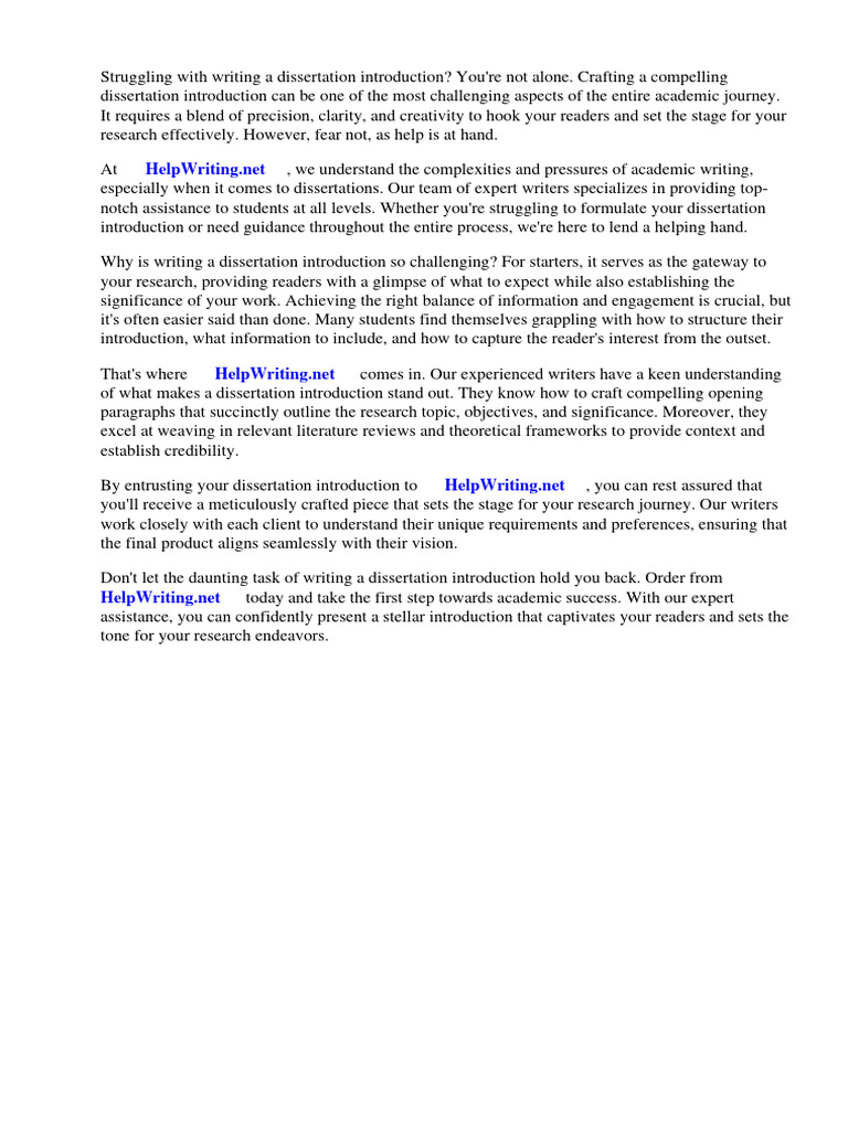 Example of A Good Dissertation Introduction | PDF | Thesis | Methodology