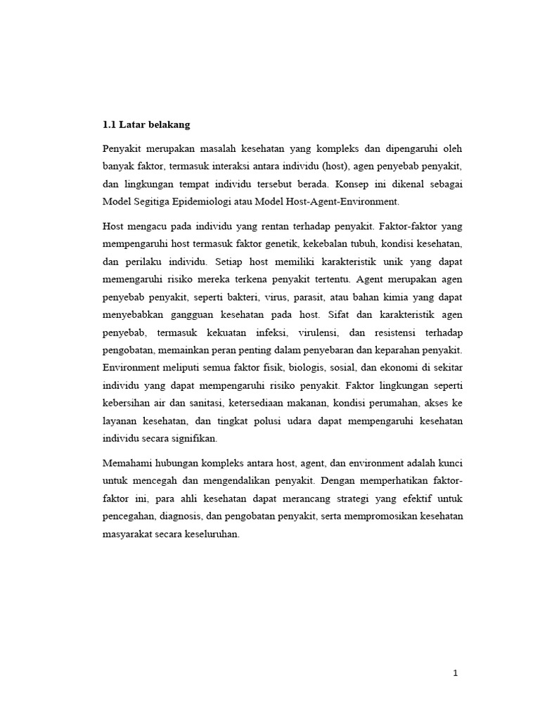 Interaksi Host-Agent-Environment Penyakit | PDF | Pengembangan Diri