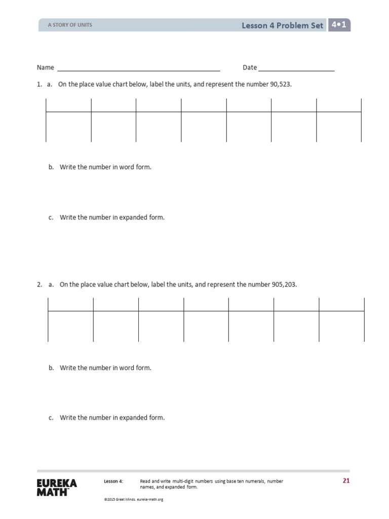 Multi-Digit Number Representation Guide | PDF