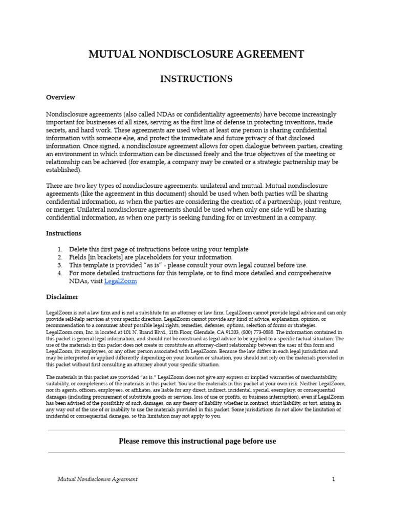 Mutual NDA | PDF