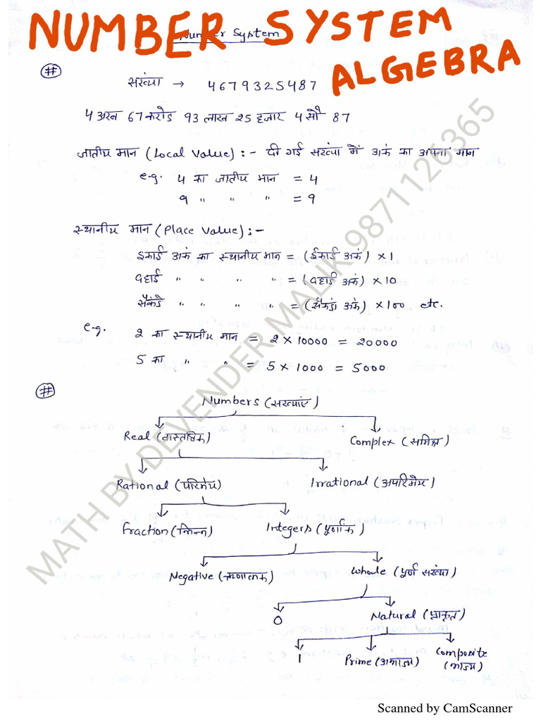 Number System Algebra by Devender Malik | PDF
