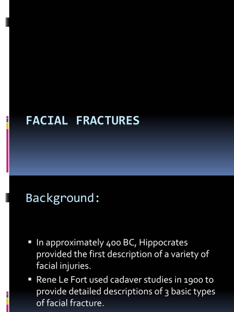Zygomatic Complex Fracture Classification | PDF | Skull | Medical ...