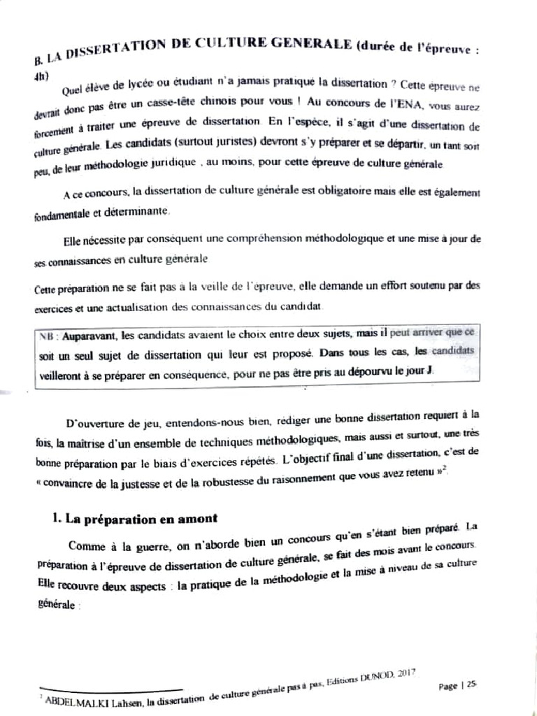 Dissertation de Culture Generale | PDF