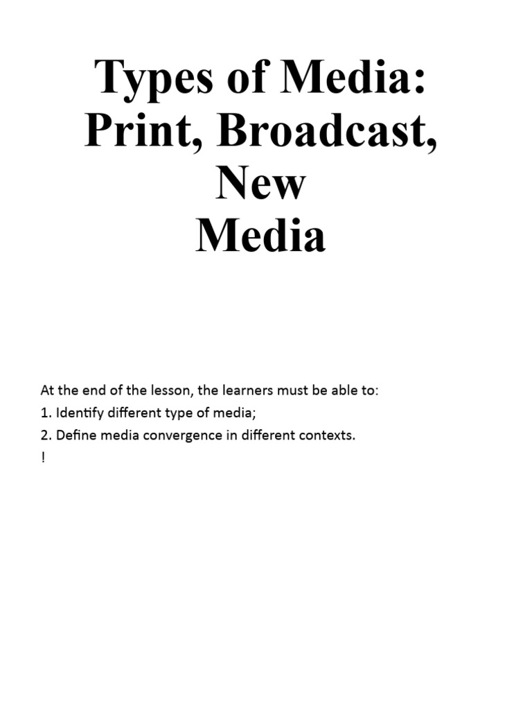 Understanding Media Types and Convergence | PDF | Art | Computers