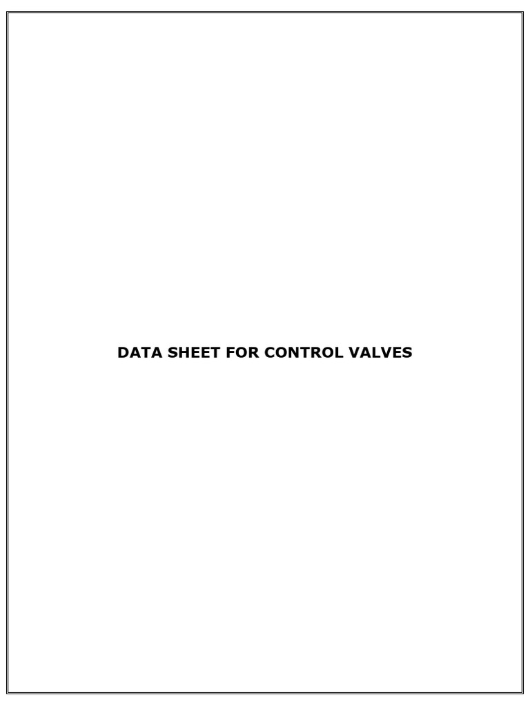 Ds - Control Valves | PDF | Valve | Mechanical Engineering