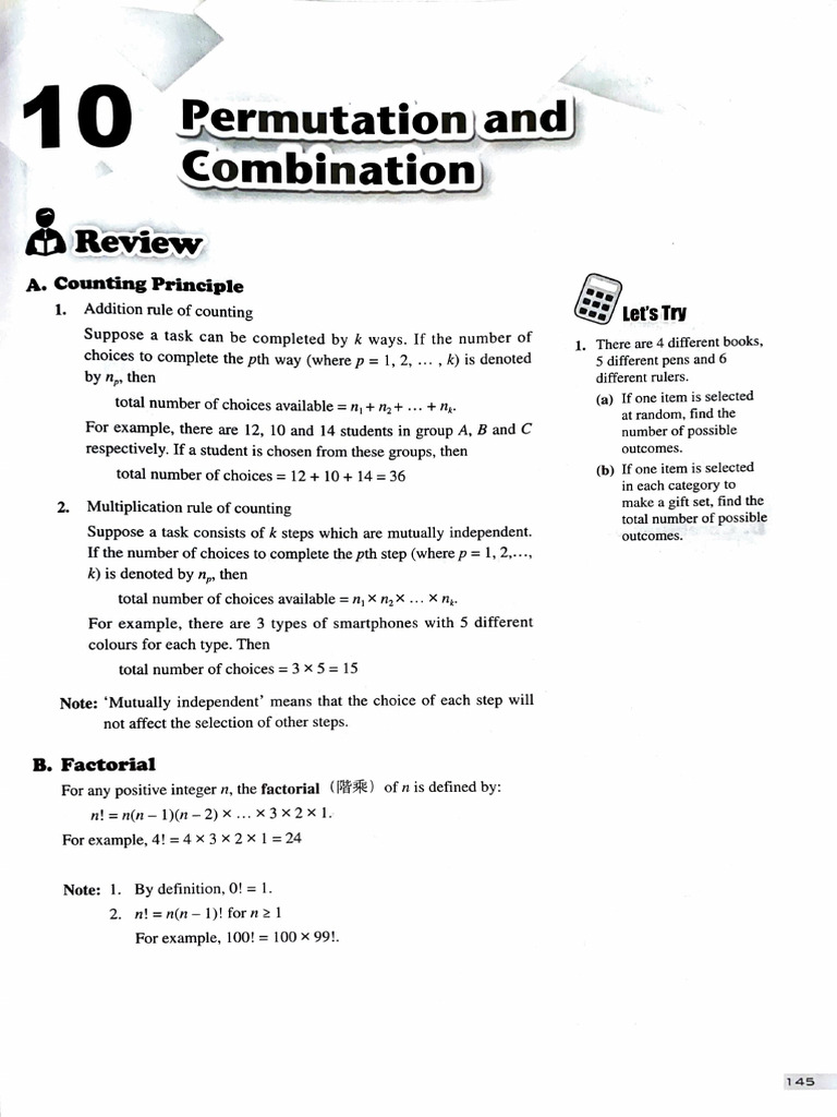 -Permutations and Combinations-HKDSE Exam Series— Integrated Practices for Mathematics (Section ...