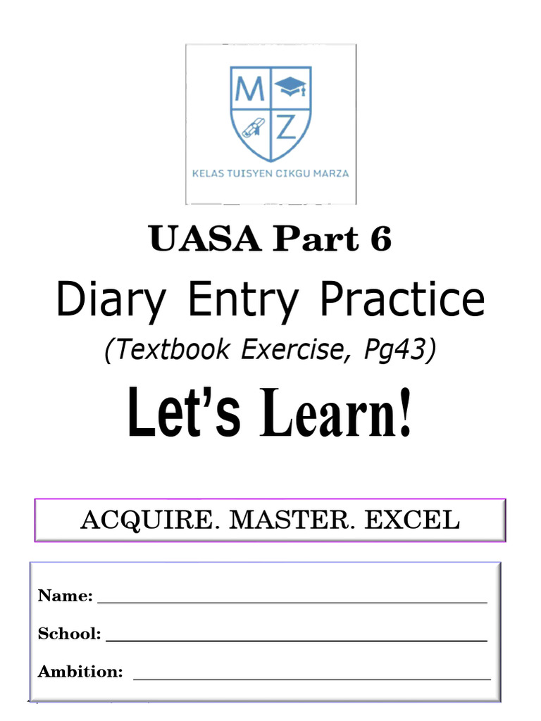 Diary Entry Simple Practice | PDF | Grammatical Tense | Verb