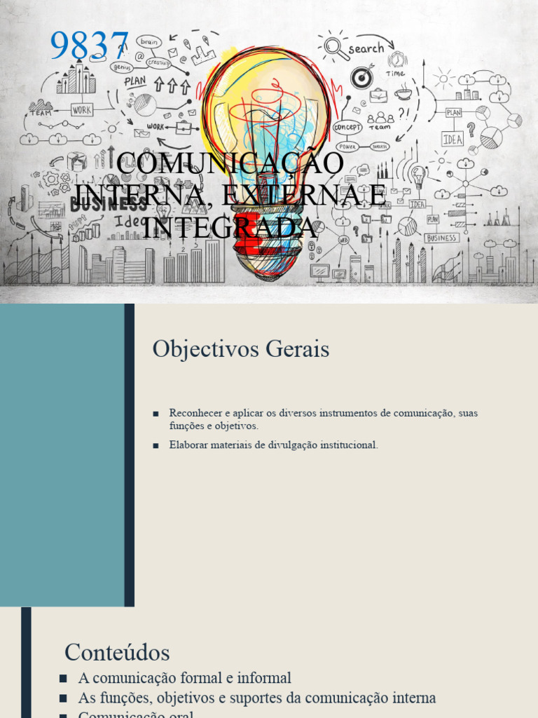 9837 - Comunicação Interna, Externa e Integrada | PDF | Comunicação ...