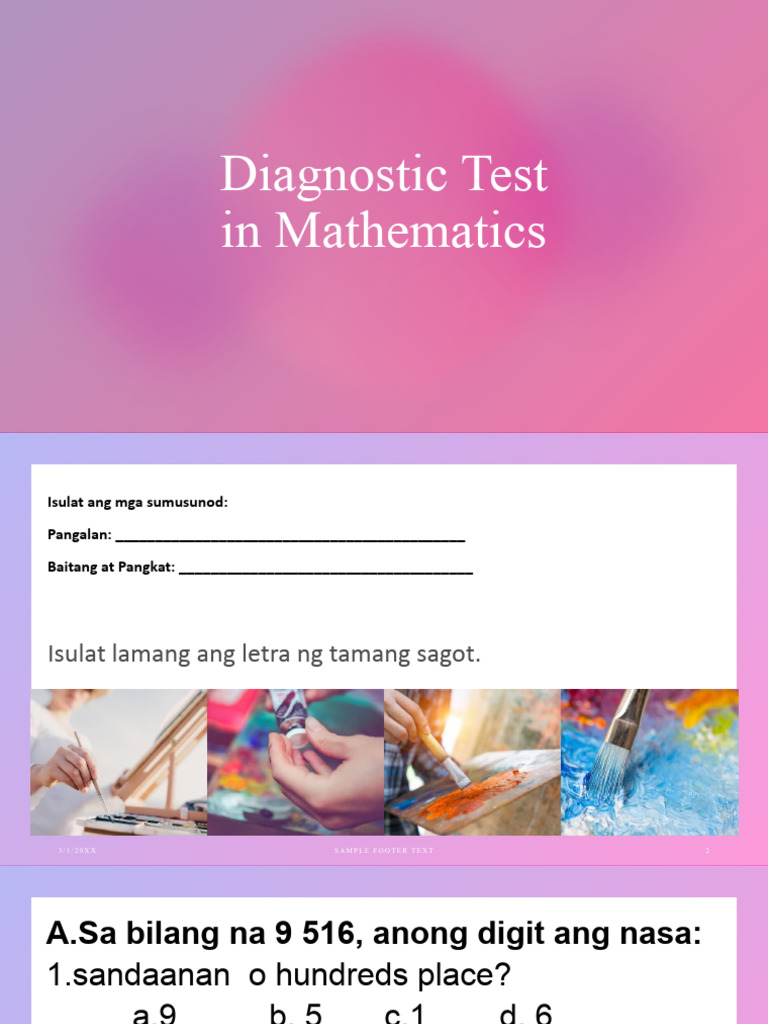 Math Diagnostic | PDF