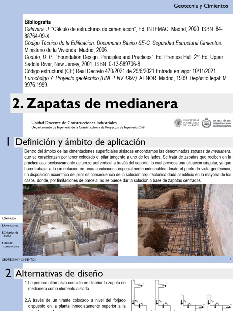 ZAPATAS DE MEDIANERA | PDF | Fundación (Ingeniería) | Viga (Estructura)