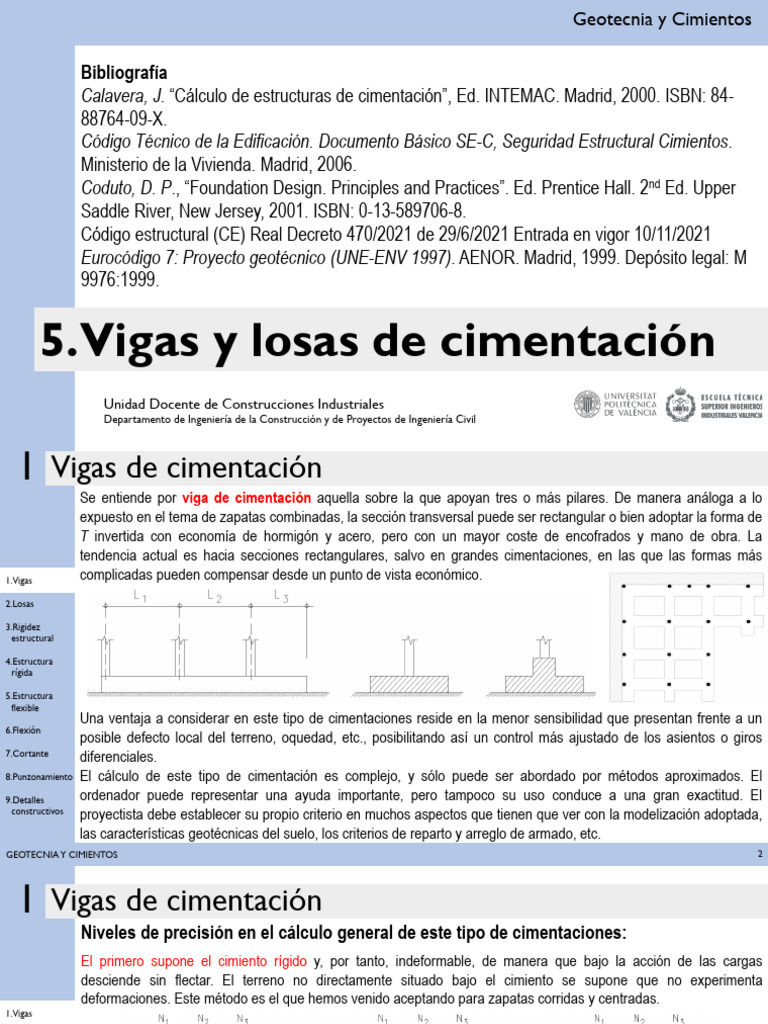 Vigas y Losas de Cimentacion | PDF | Fundación (Ingeniería) | Viga (Estructura)