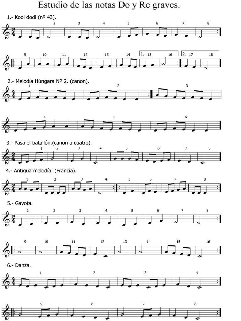 4.canciones Con Do Re Mi Fa Sol La Si | PDF