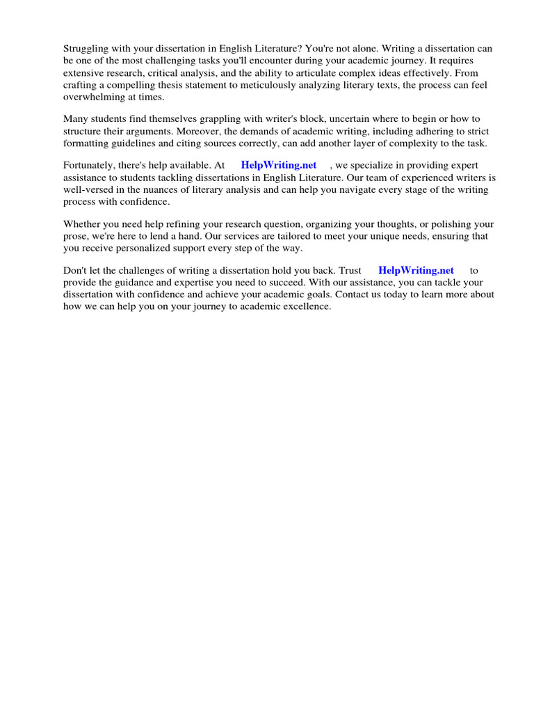 Dissertation in English Literature | PDF | Thesis | Nephrology