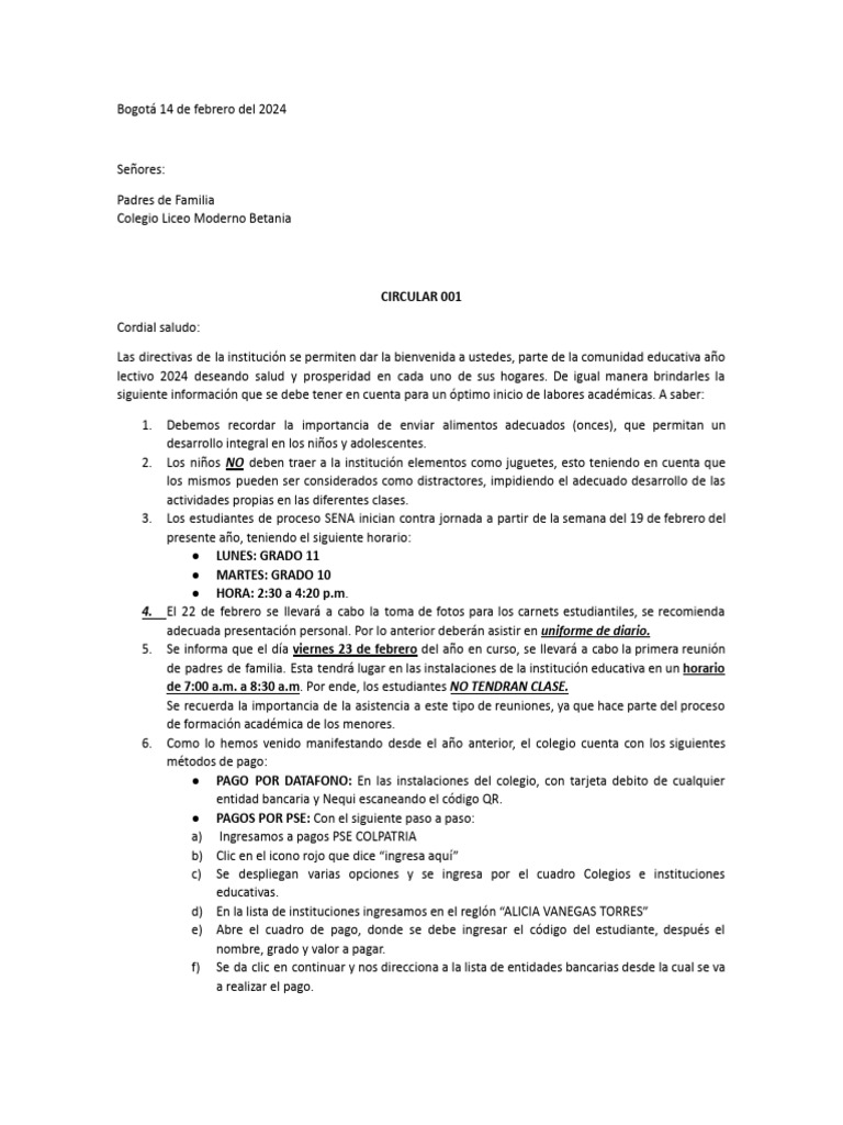 CIRCULAR 001 2024.docx | PDF