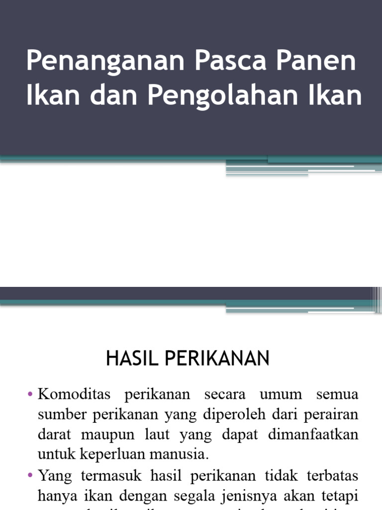 Contoh Hasil Perikanan dan Pengolahan | PDF | Memasak, Makanan ...