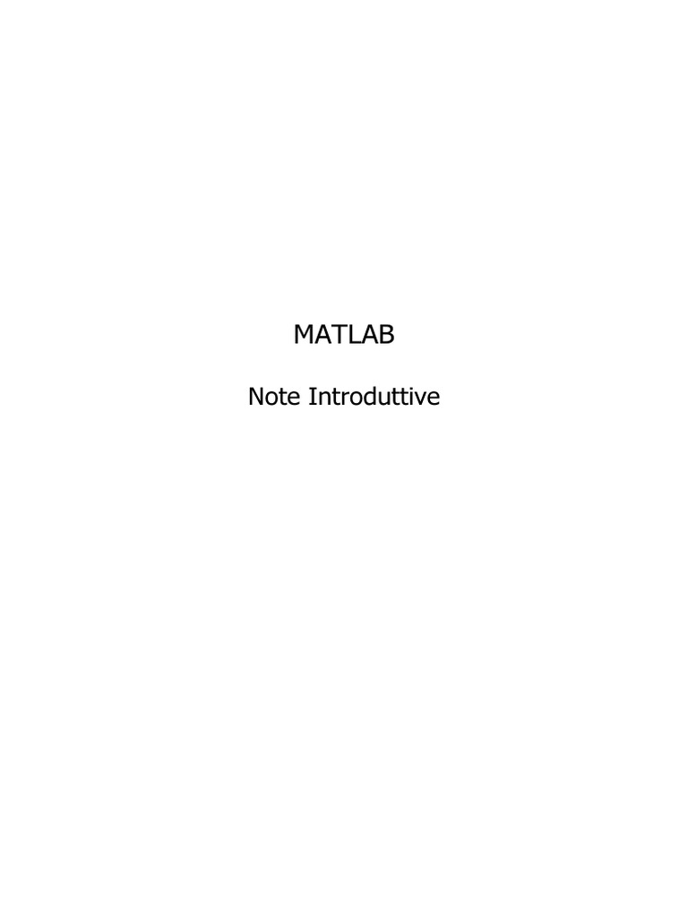 Matlab Tutorial | PDF | Text File | Text