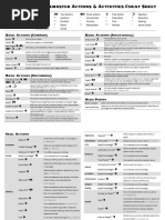 Pathfinder 2E Cheat Sheet | PDF