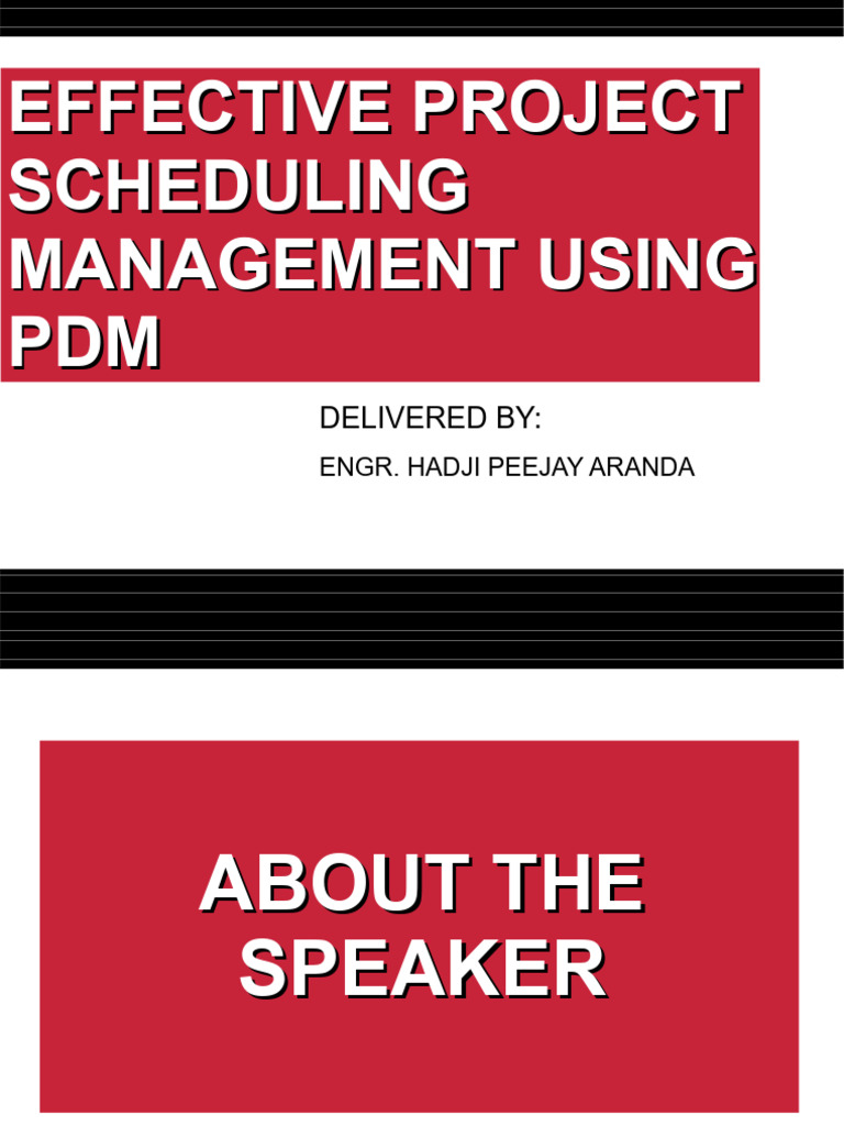 Project Scheduling with PDM | PDF | Project Management