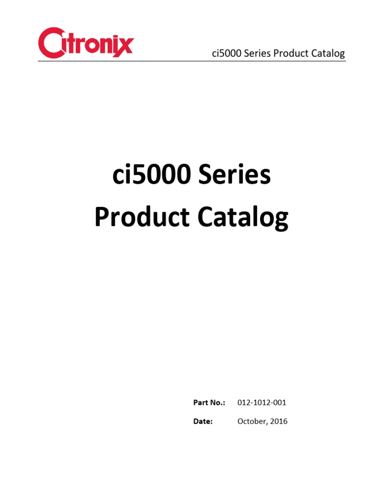 Citronix Product Catalog Ci5000 Series v2 | PDF | Printer (Computing ...