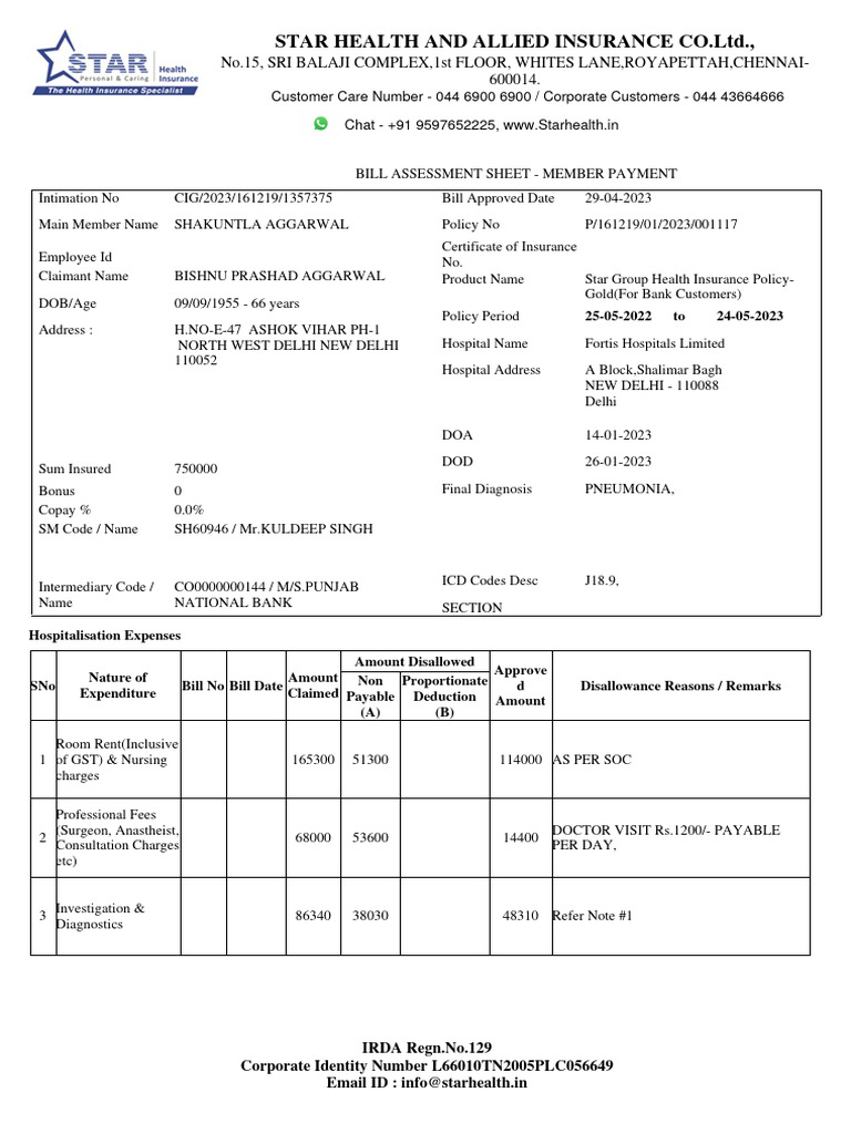 Claim Settlement Letter 1688616797349 | PDF | Expense | Deductible