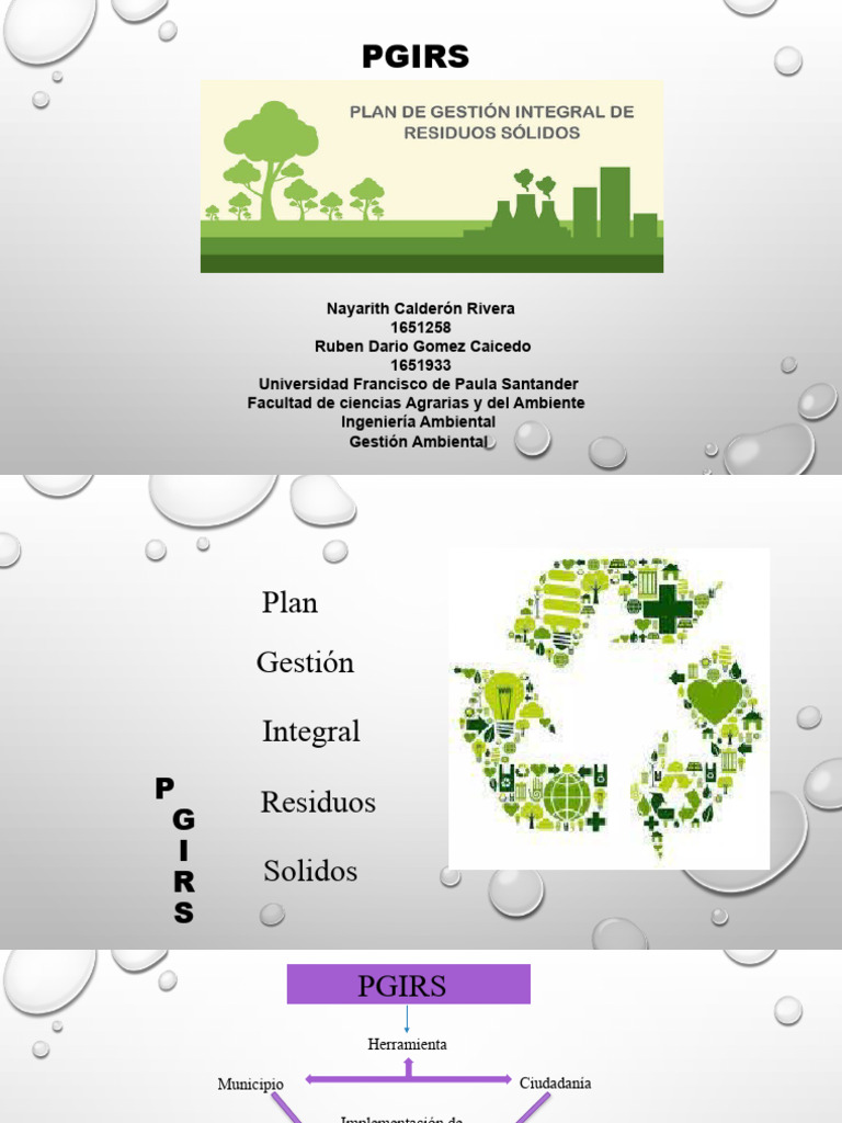 Expo PGIRS Parcial Gestión Ambiental | PDF | Residuos | Entorno natural
